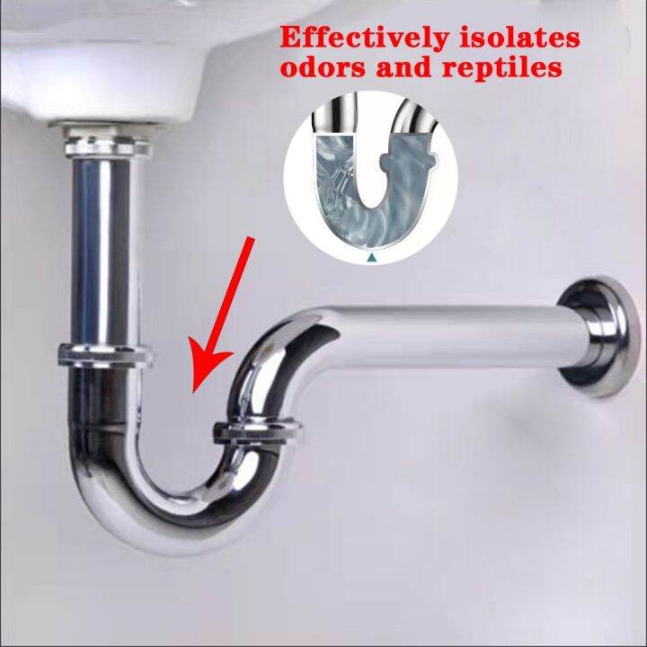 Stainless Lavatory P-Trap push and turn Type Hose Set | Lazada PH