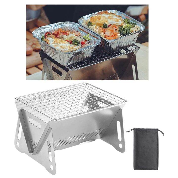 STVML Mini Foldable Barbecue Rack Outdoor Activities Camping BBQ Tools ...