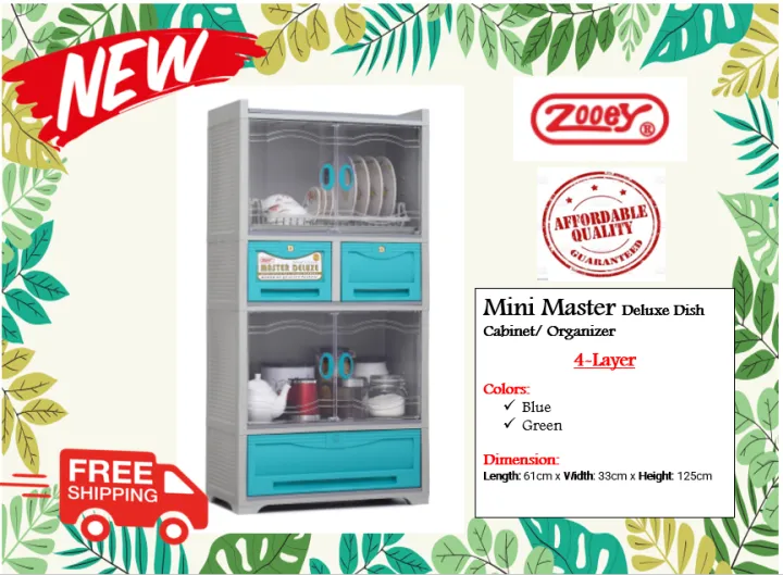 Zooey Mini Master Deluxe Dish Cabinet/ Organizer - FREE DELIVERY within ...