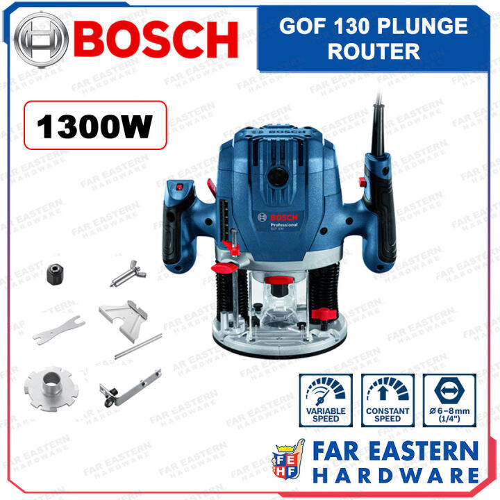 BOSCH GOF 130 Plunge Router w/ Variable Speed 1300W RBPTCC | Lazada PH