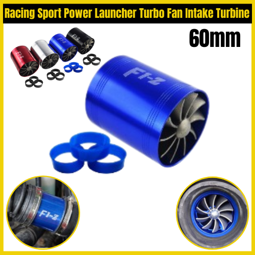F1-Z Racing Sport Power Launcher Turbo Fan Intake Turbine 60mm Dual ...