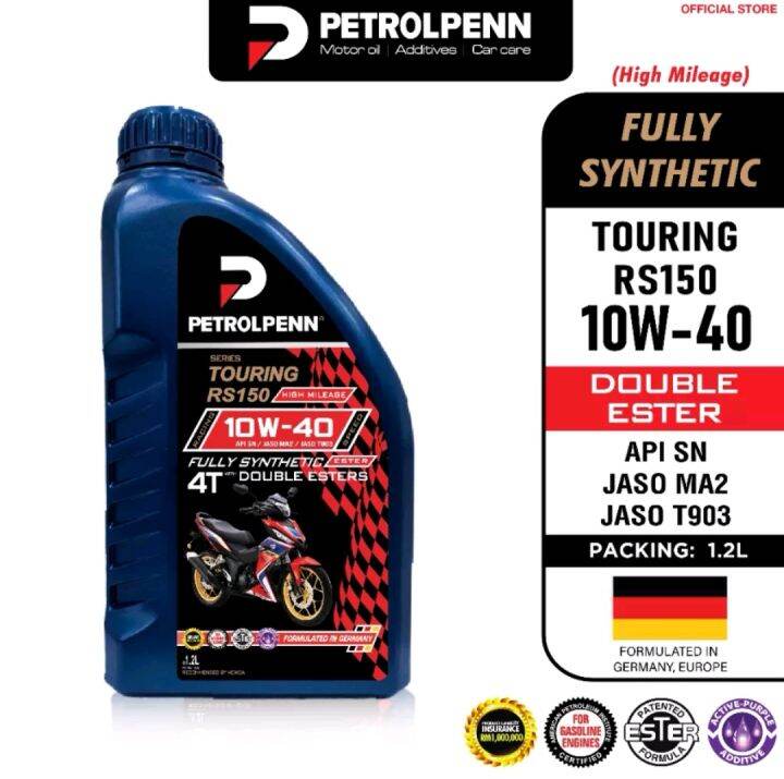 PETROLPENN Touring RS150 4T 10W-40 [DOUBLE ESTERS] Fully Synthetic (1 ...