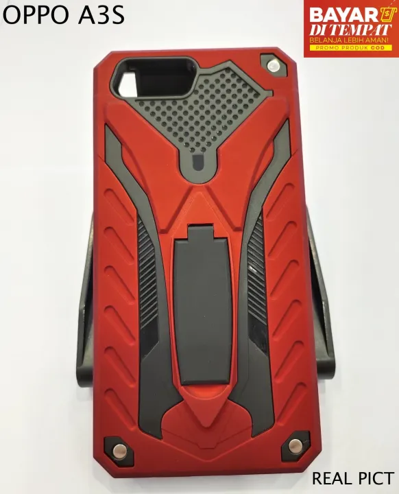 CASE STANDING ROBOT UNTUK OPPO A3S TRANSFORMERS CASING BELAKANG/MERAH ...