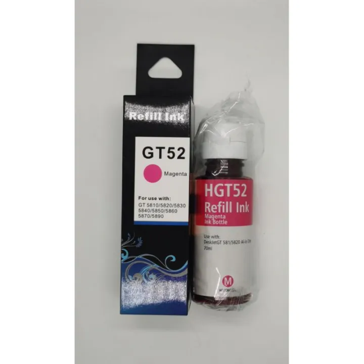 HP GT51 GT52 Premium Refill Ink (Magenta) | Lazada PH