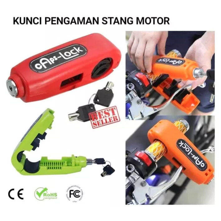 Gembok Motor Anti Maling / Griplock Grip Lock Kunci Gembok Pengaman ...