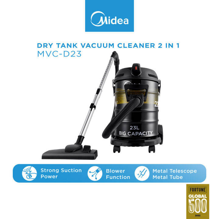 Midea MVC-D23 Dry Tank Vacuum Cleaner 2 In 1 (Blow & Vacuum) | Lazada