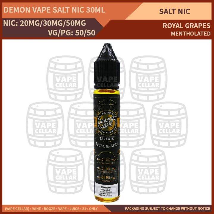 Demon Vape Salt Nic 30ML Royal Grapes (20 MG, 30 MG, 50 MG) Vape Juice ...