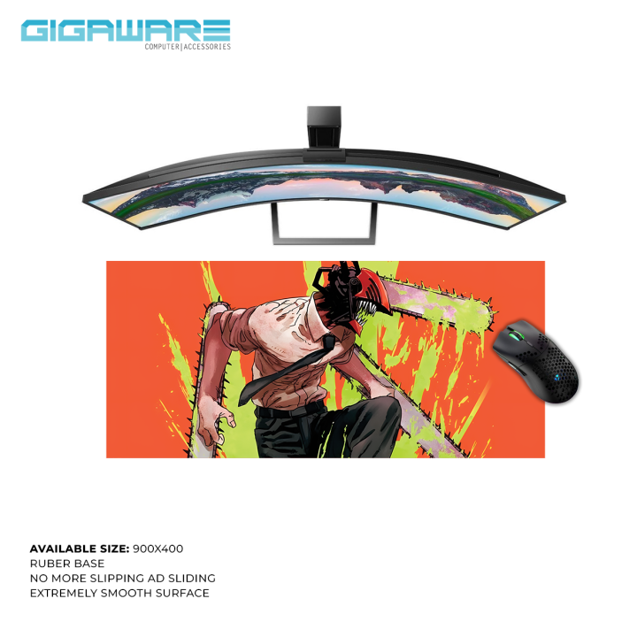 Gigaware Chainsaw Man Anime Extended Gaming Mouse pad 900x400mm | Lazada PH