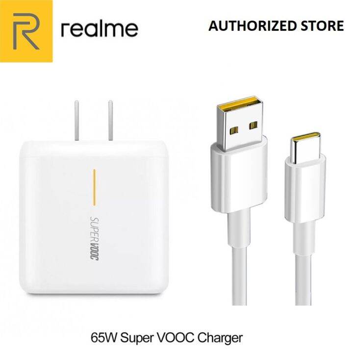 Realme 65W 5V 2A or 10V 6.5A SuperVooc Charger Power Adapter with Type ...