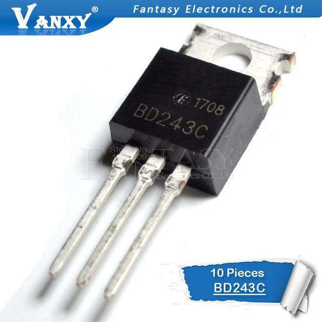 10ชิ้น BD243C TO220 BD243ถึง-220 6A/100V ทรานซิสเตอร์สองทาง NPN วัตถุ ...