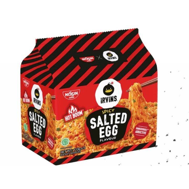 Nissin Hot Boom Salted Egg Instant Noodle Packet Ready Stock Lazada
