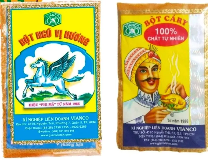 Bot cary India Curry Powder , Ngu vi huong Vianco Vietnam Five-Spice ...
