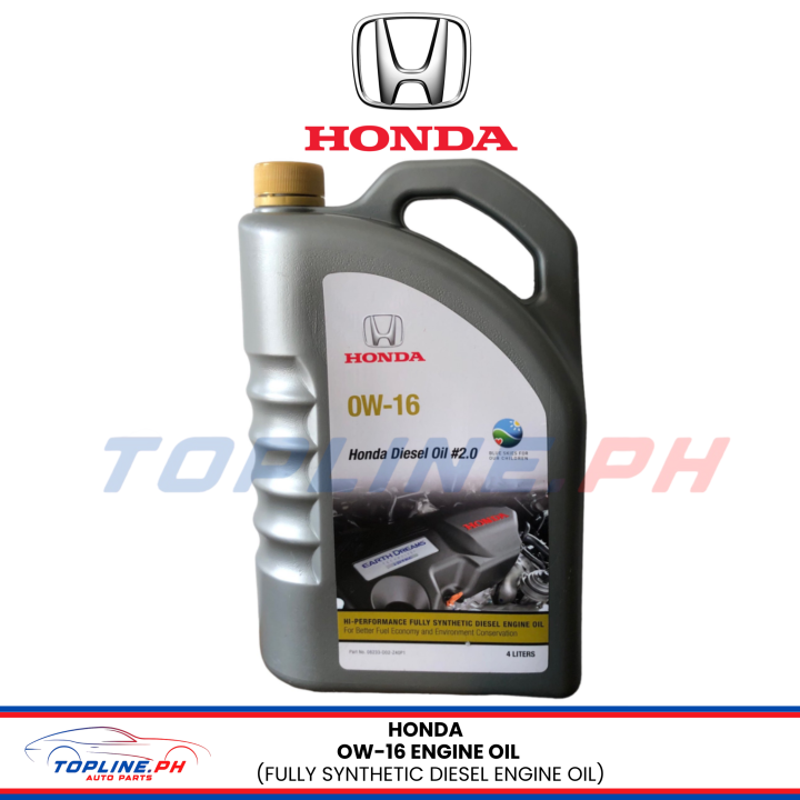 (4L) Honda OW-16 Engine Oil #2.0 (Fully Synthetic Diesel Engine Oil ...