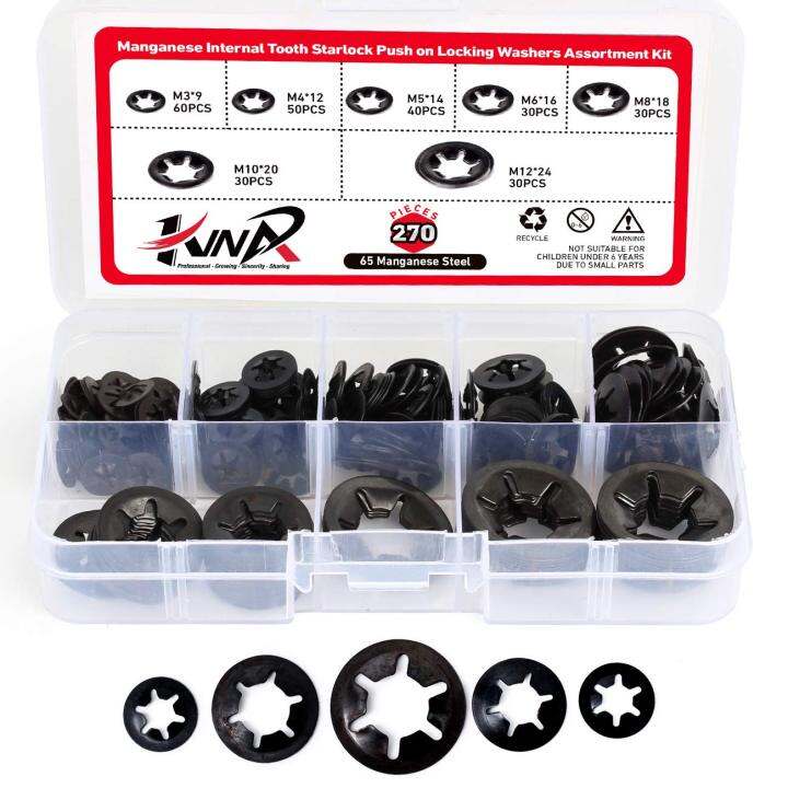 Internal Tooth Starlock Washers Assortment Kit Push On Locking Washers ...
