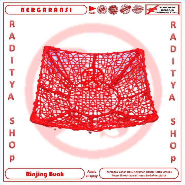 Rinjing Buah Buahan Anyaman Rotan Sintetis Rangka Besi / RADITYA SHOP ...