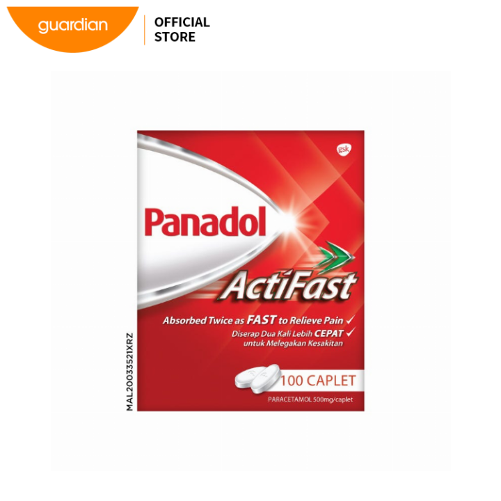 PANADOL Actifast Paracetamol Pain Relief 500mg 100S Fast Relief | Lazada