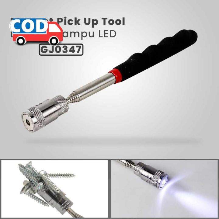Alat Magnetik Tongkat Pengambil Barang Kecil dengan Lampu LED ...