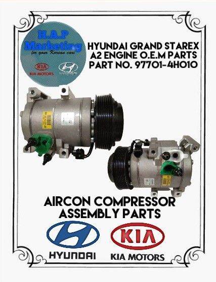 COMPRESSOR ASS'Y for HYUNDAI STAREX(GRAND) OEM/97701-4H010 | Lazada PH