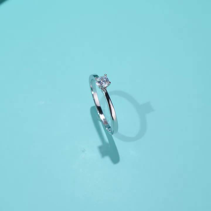 Modian 2022 Minimalism 925เงินสเตอร์ลิงรอบสิบหัวใจล้าง CZ แหวนแต่งงาน ...