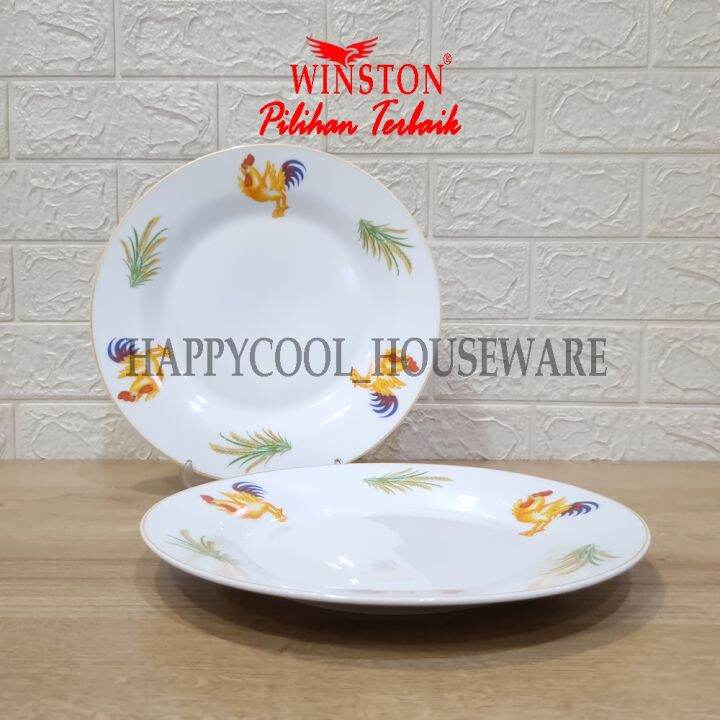 WINSTON Piring Keramik 10,5IN Ayam Padi /Piring Ceper /Piring Makan ...
