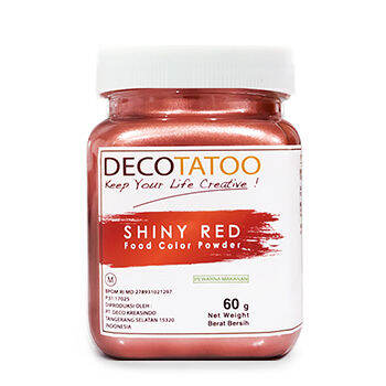 Decotatoo Shiny RED Color powder 60 gr (pewarna makanan) | Lazada Indonesia