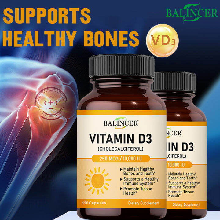Vitamin D3 supplement, supports healthy bones, joints and teeth ...