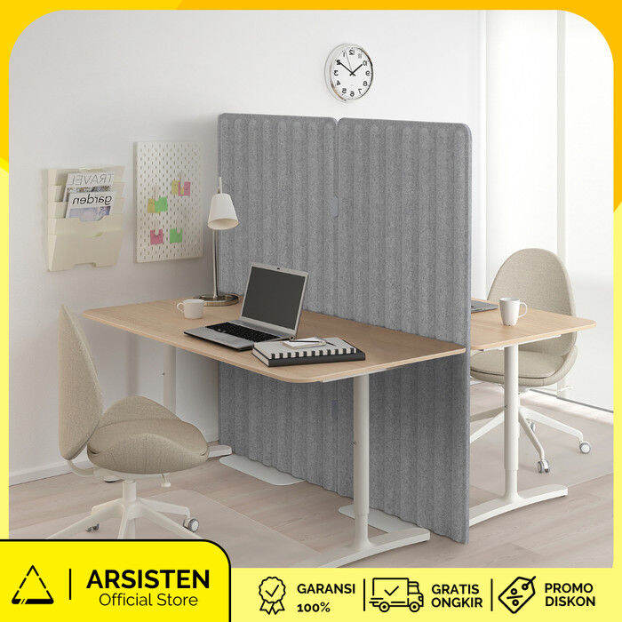 layar sekat antar meja kantor sekolah meja belajar meja kerja 80x150cm ...