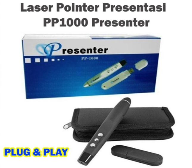 Laser Pointer Presentasi PP1000 Presenter Wireless Presentasi | Lazada ...