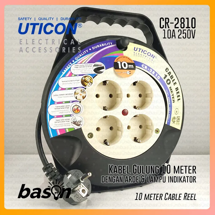 Uticon CR2810 - Kabel Gulung Arde 10meter - Cable Reel 10M | Lazada ...