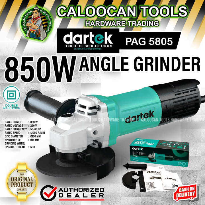 DARTEK UK 850W 100MM Angle Grinder Slim Body Design (PAG 5805) CALOOCAN ...