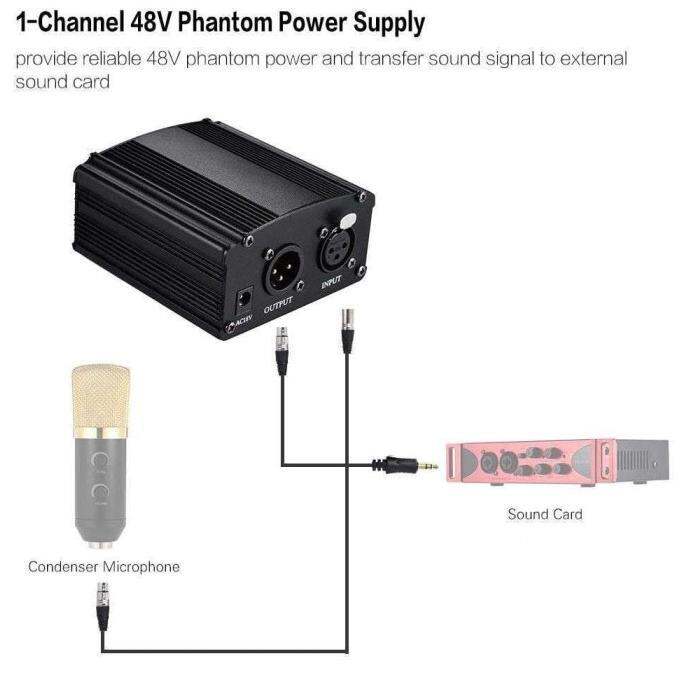 Phantom Power Microphone RU-P48V - Power Supply Condenser Mic | Lazada Indonesia
