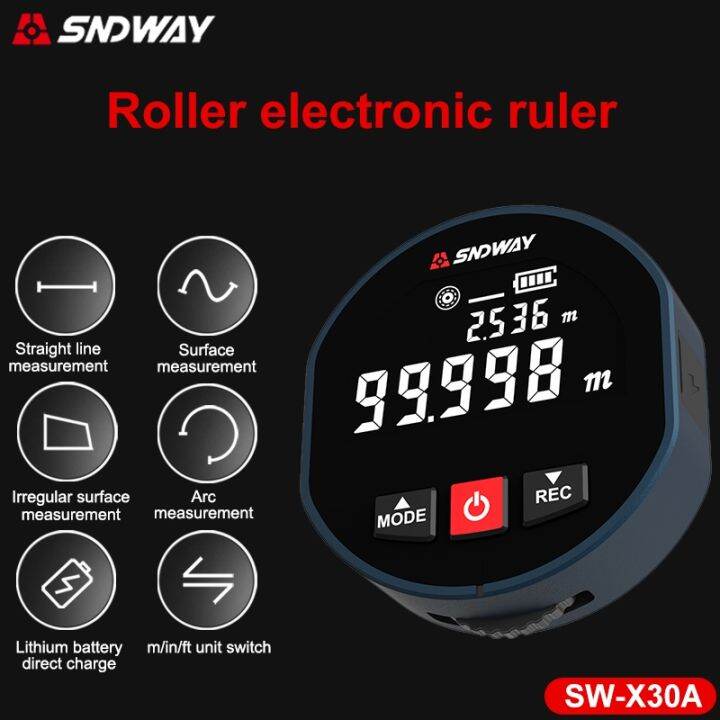 SNDWAY Electric Ruler Curve Surface Electronic Tape Measure Digital ...