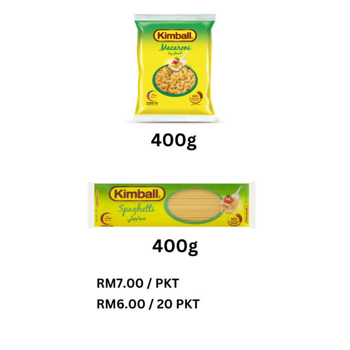 KIMBALL | SPAGHETTI AND MACARONI | 400g | JAMIN HALAL | WHOLESALE PRICE ...