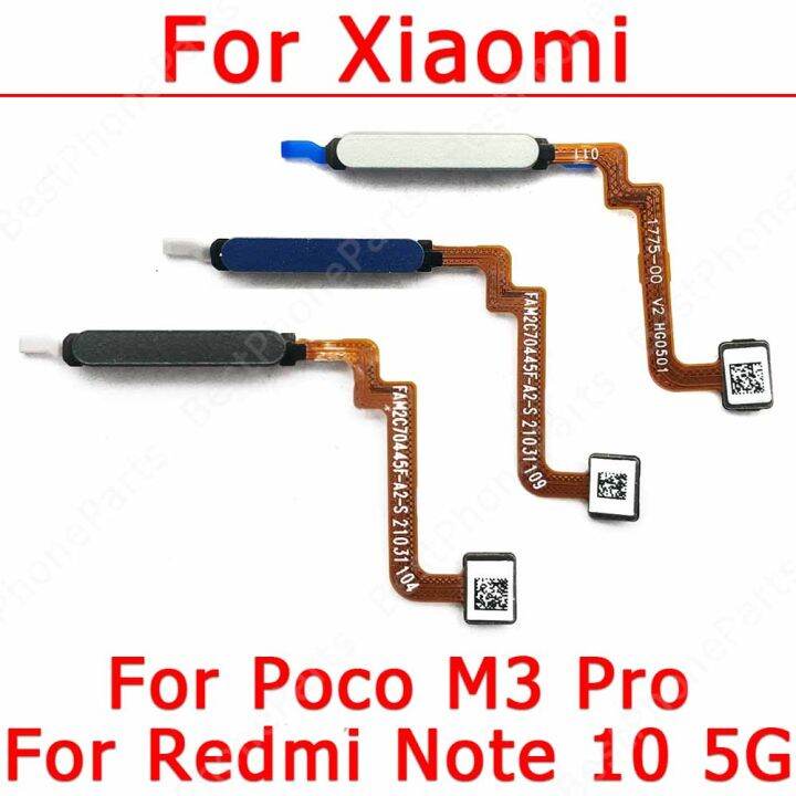 Original for Xiaomi Mi Poco M3 Pro Redmi Note 10 5G Fingerprint sensor ...