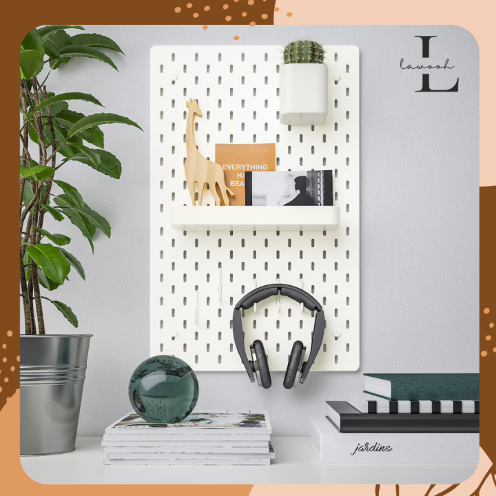 IKEA SKADIS PEGBOARD WHITE WOOD PAPAN PENYEPIT NOTICE BOARD NOTIS BORD ...