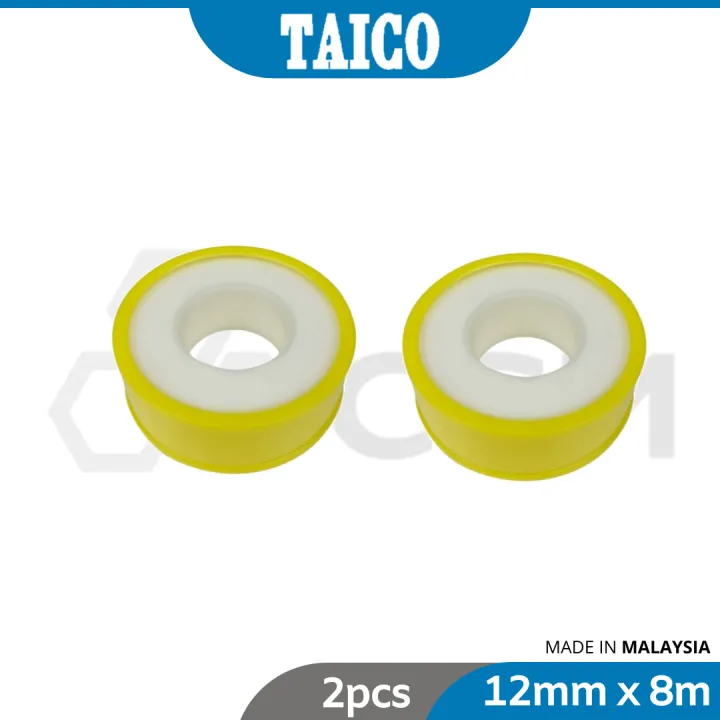 TAICO Sealing Tape 12mm x 8m Domino Seal White PTFE JTC Thread Pipe ...