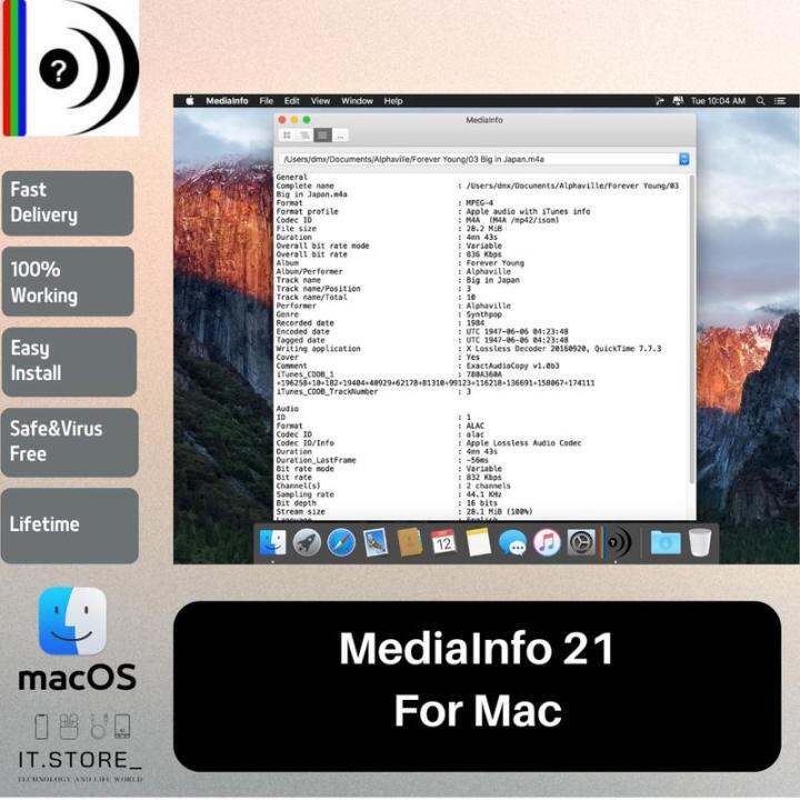 【MAC】MediaInfo 21 Lifetime for Intel and M1 Chip Apple Silicone MacOs/Macbook/Mac Software Full ...