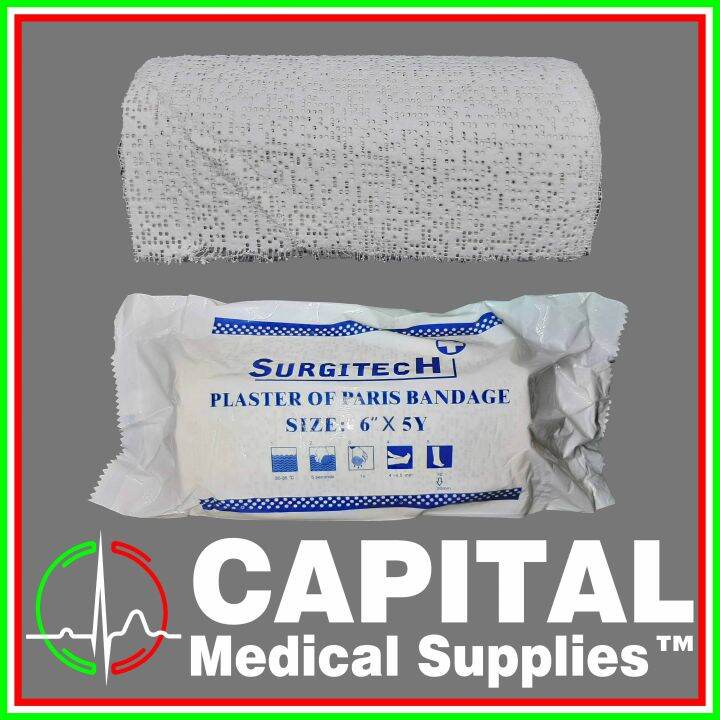 Plaster Of Paris Bandage, 4x5 yards / 6x5 yards, 1 roll/pack (SURGITECH ...