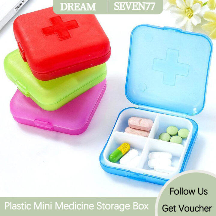 Pill Box Mini Colorful Unisex New Travel Drug Storage Holder Medicine ...