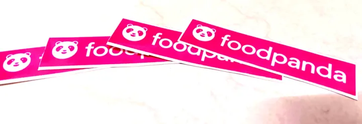 foodpanda waterproof laminated vinyl sticker | Lazada PH