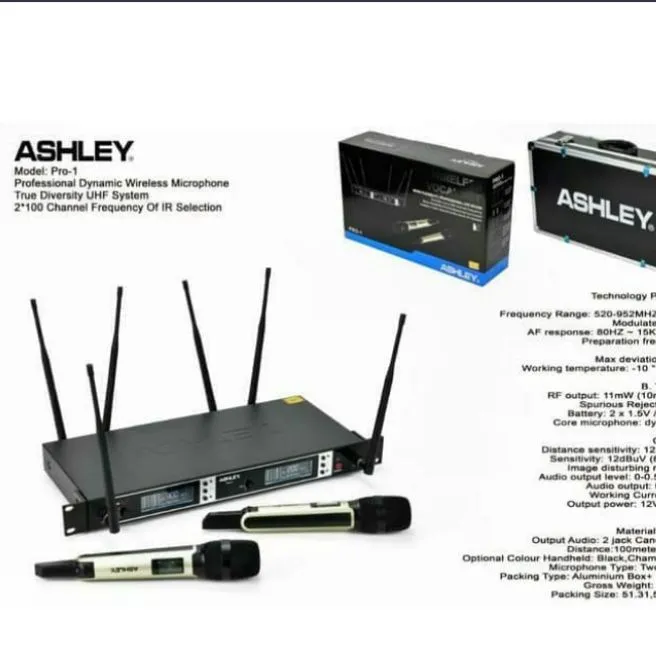 mikrofon wireless ASHLEY PRO 1 original | Lazada Indonesia