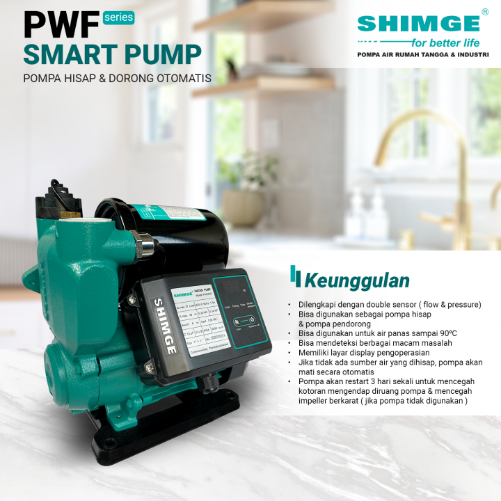 Shimge Pompa Hisap & Dorong Otomatis Smart Pump PWF Series | Lazada Indonesia
