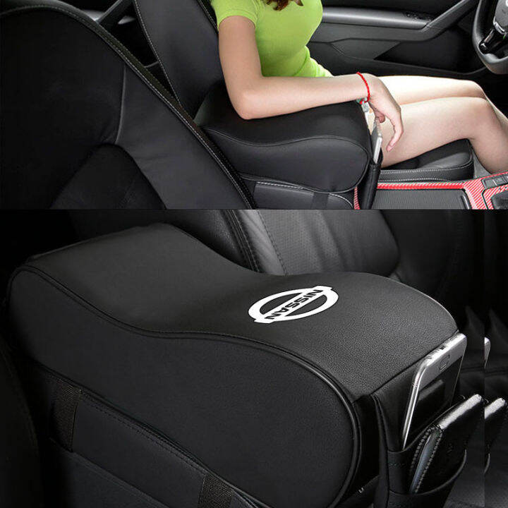 Universal Leather Car Central Armrest Pad Auto Center Console Arm Rest ...