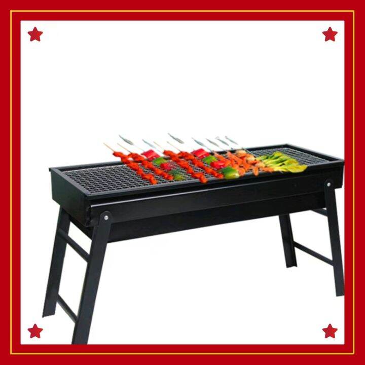 READY STOCK】BBQ 60cm charcoal camping bbq grill outdoor barbeque set portable bbq outdoor picnic ...