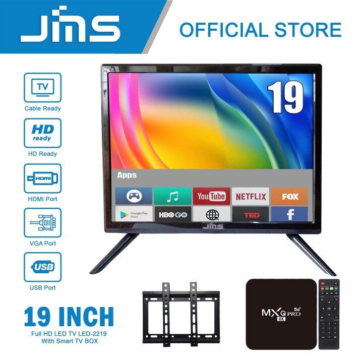 JMS 19 Inch Full HD LED TV Smart TV & Free Wall cket LED-2219 | Lazada PH
