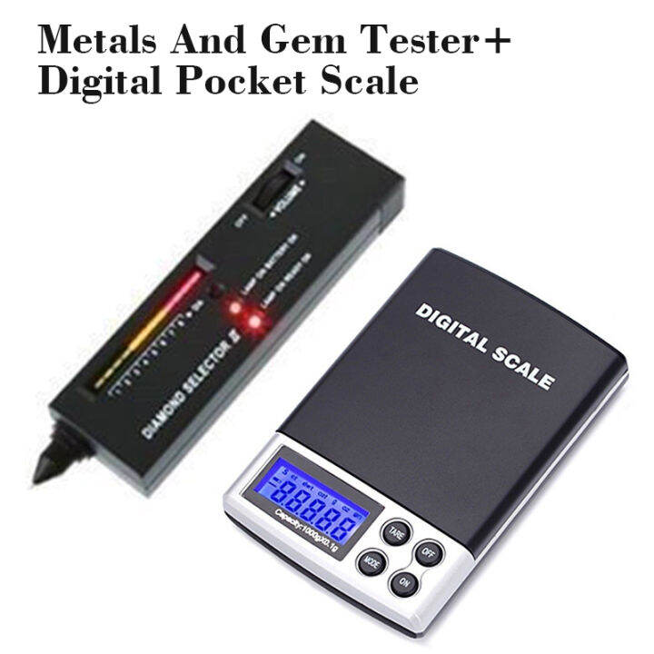 Digital Pocket Jewelry Scale + Portable Diamond Tester Selector Jeweler ...