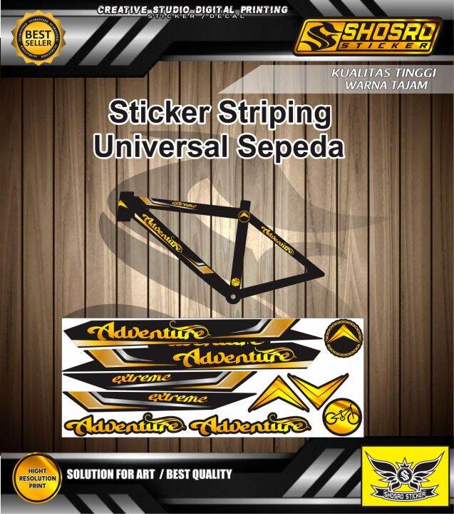 STICKER SEPEDA GUNUNG / SEPEDA STICKER STRIPING VARIASI SANTAI / ALL ...