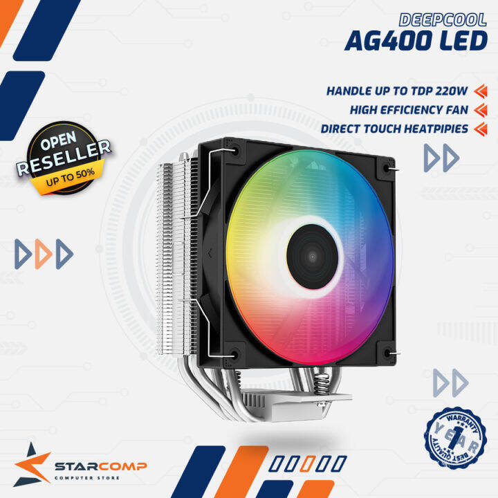 DeepCool AG400 LED Single Tower 120mm CPU Cooler Deep Cool AG 400 ...