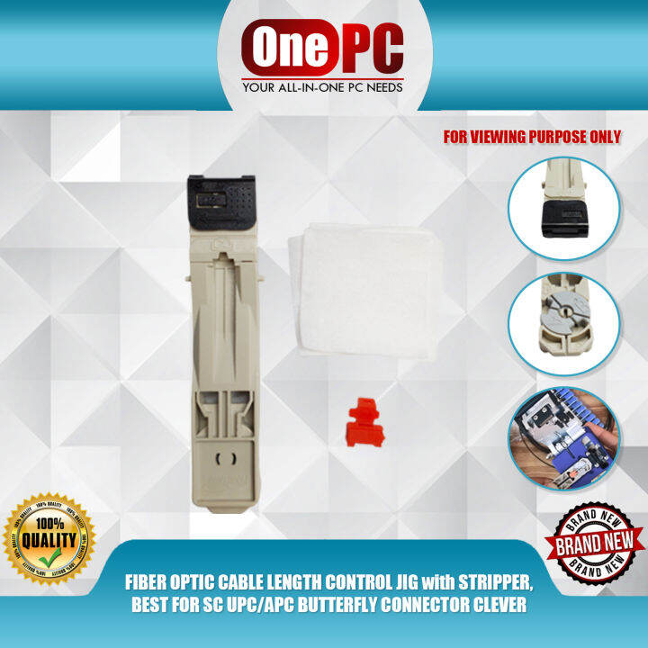 ONE PC FIBER OPTIC CABLE LENGTH CONTROL JIG with STRIPPER, BEST FOR SC ...