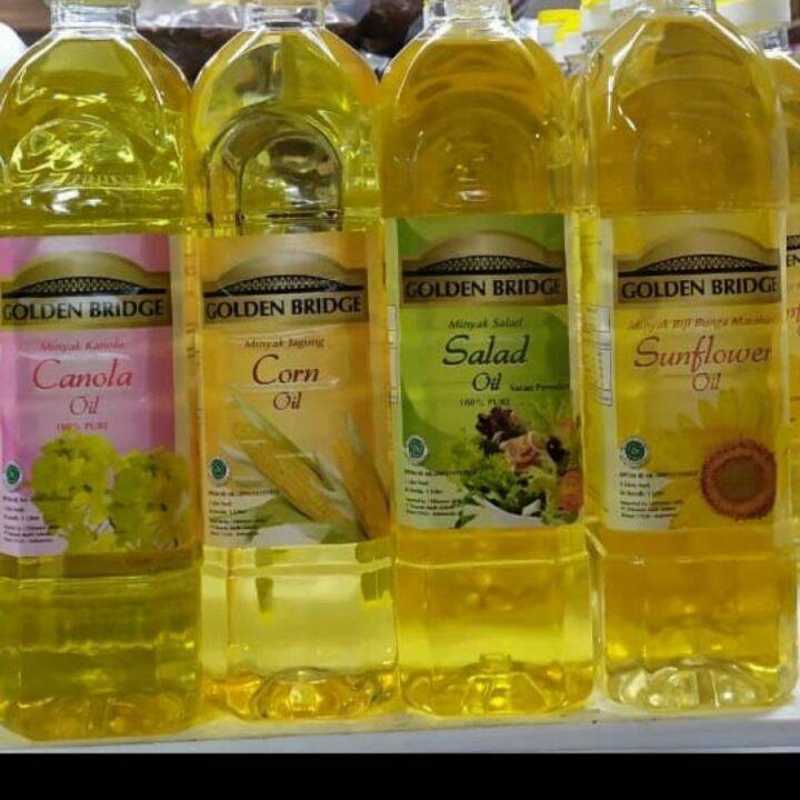 MINYAK GOLDEN BRIDGE CANOLA KANOLA SALAD SUNFLOWER BUNGA MATAHARI CORN ...